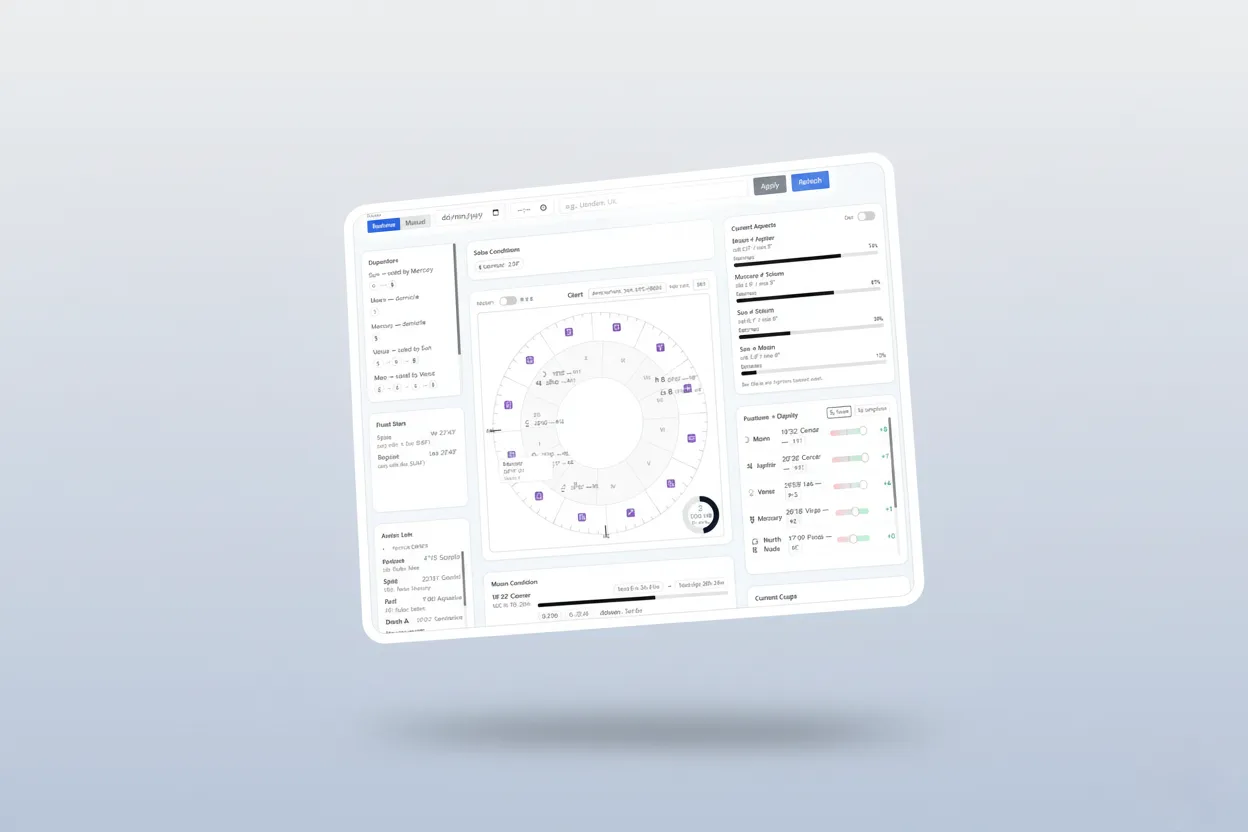 Introducing the Live Horary Dashboard — Real-Time Astrology Charts ...